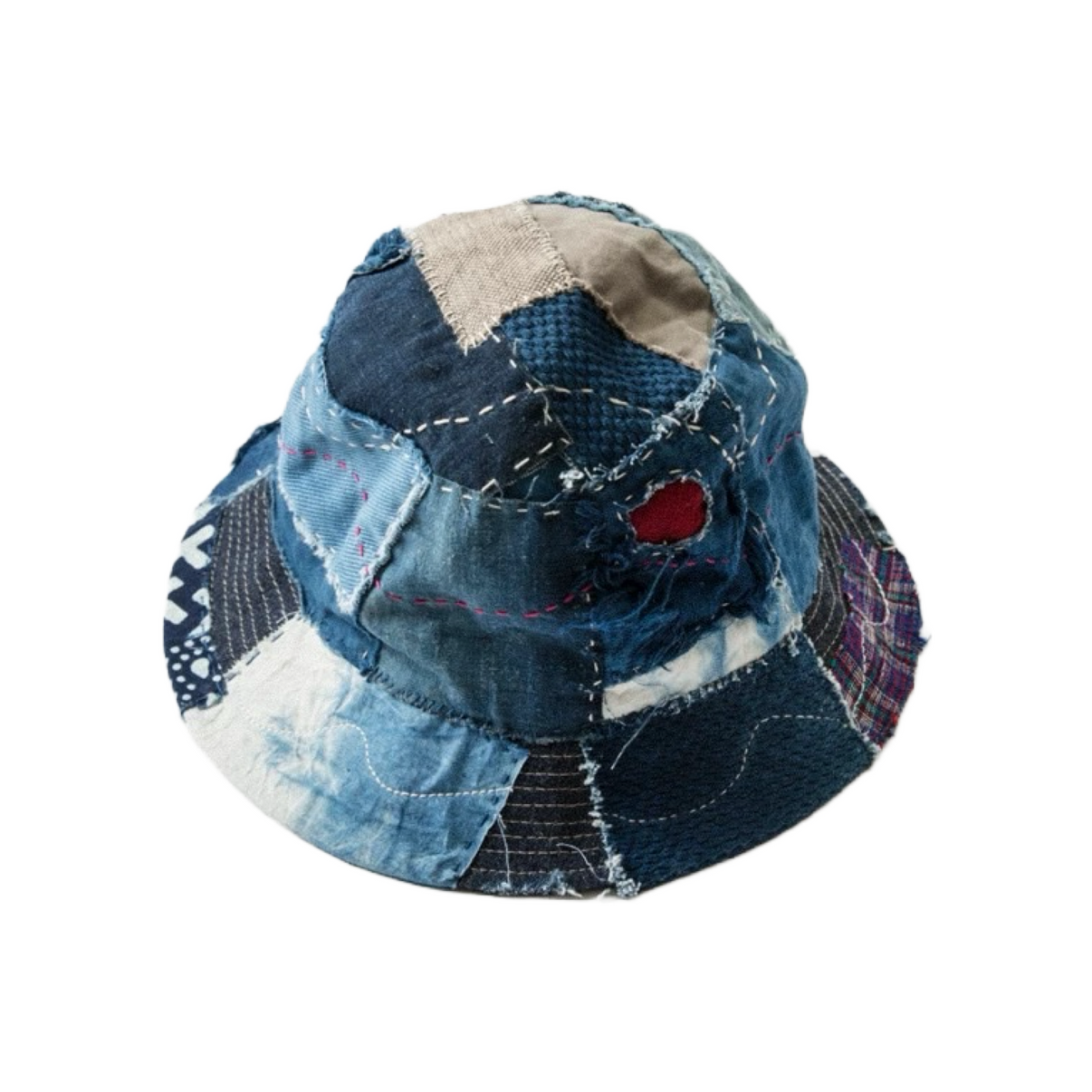Indigo Dye Sashiko Patchwork Bucket Hat | Handcrafted & Unique – Indigo ...